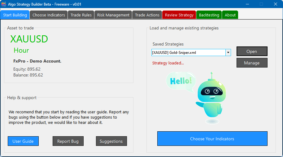 cTrader Algo Strategy Builder (beta) | ClickAlgo