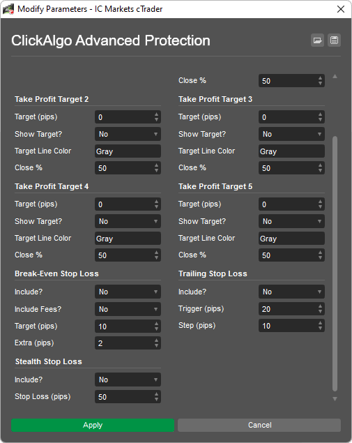 cTrader Position Management | ClickAlgo